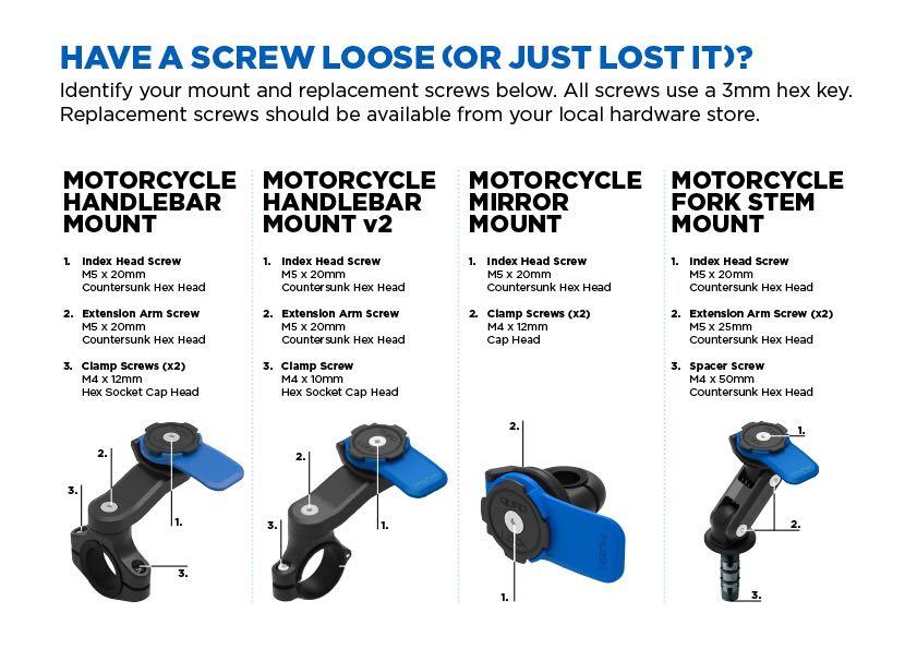 Torx security screws for Quad lock, quadlock., Motorcycles, Motorcycle ...