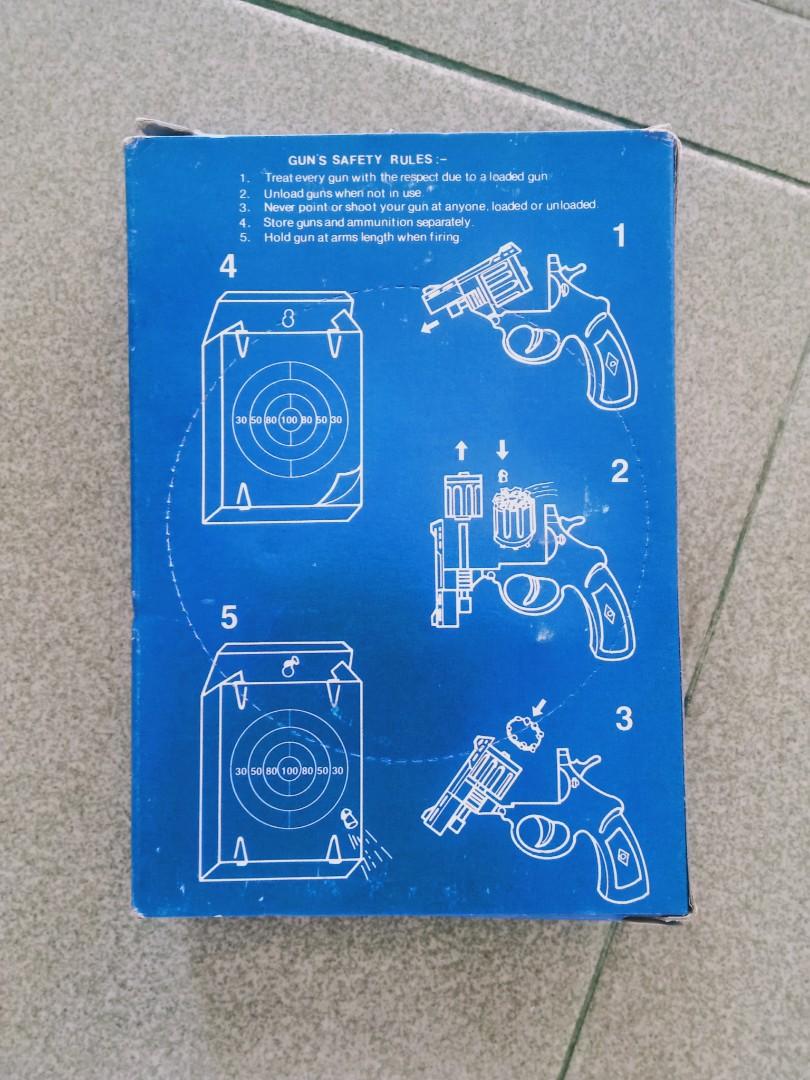 Vintage 80's Toy Gun, Action P.I. Hot Air Bullet Cap Gun (Green ...