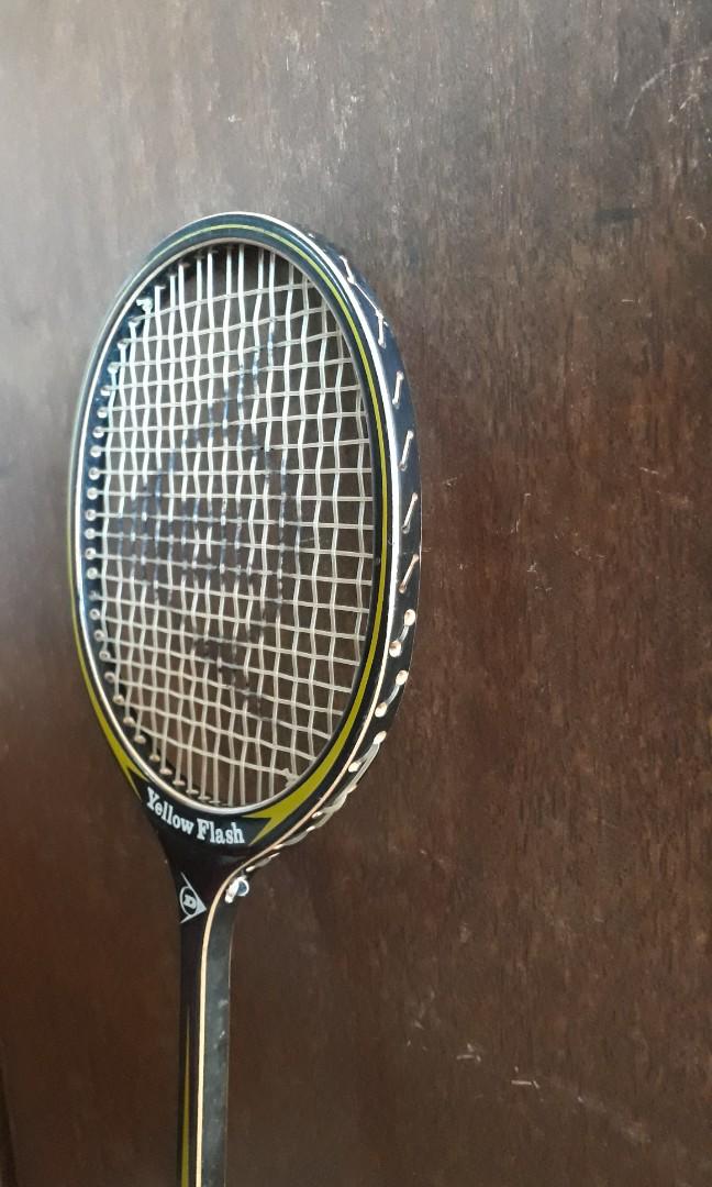 Vintage Dunlop Wooden Squash Racket, Furniture & Home Living, Home ...