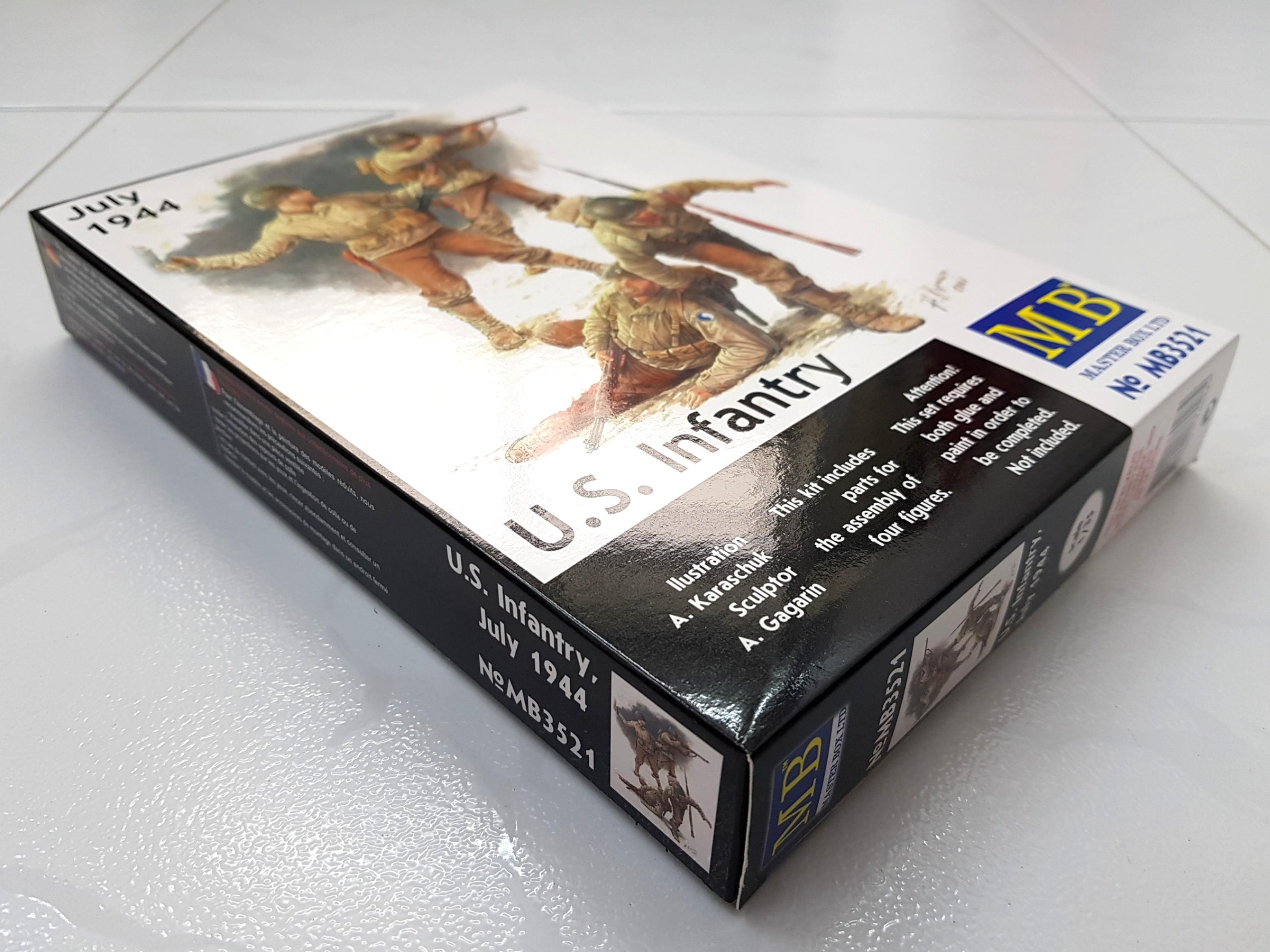 1/35 Master Box #3521 U.S. Infantry, July 1944 c/w 4 Figures (WWII 2nd ...