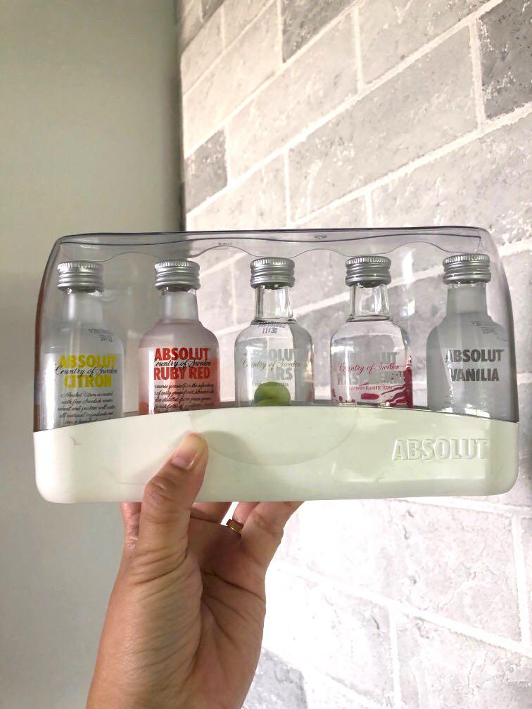 Mini Absolut Vodka (5 mini bottles), Food & Drinks, Alcoholic Beverages ...