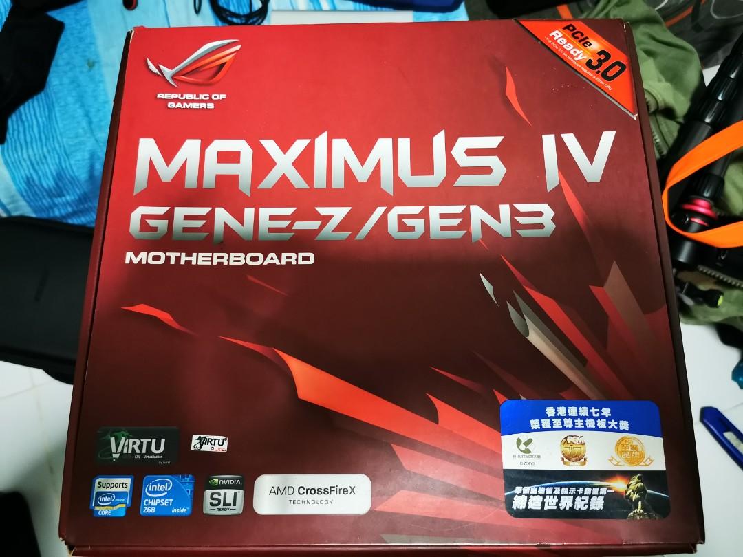 Asus Maximus IV Gene-z/gen3 motherboard with core i7-2600k processor, Computers & Tech, Parts ...