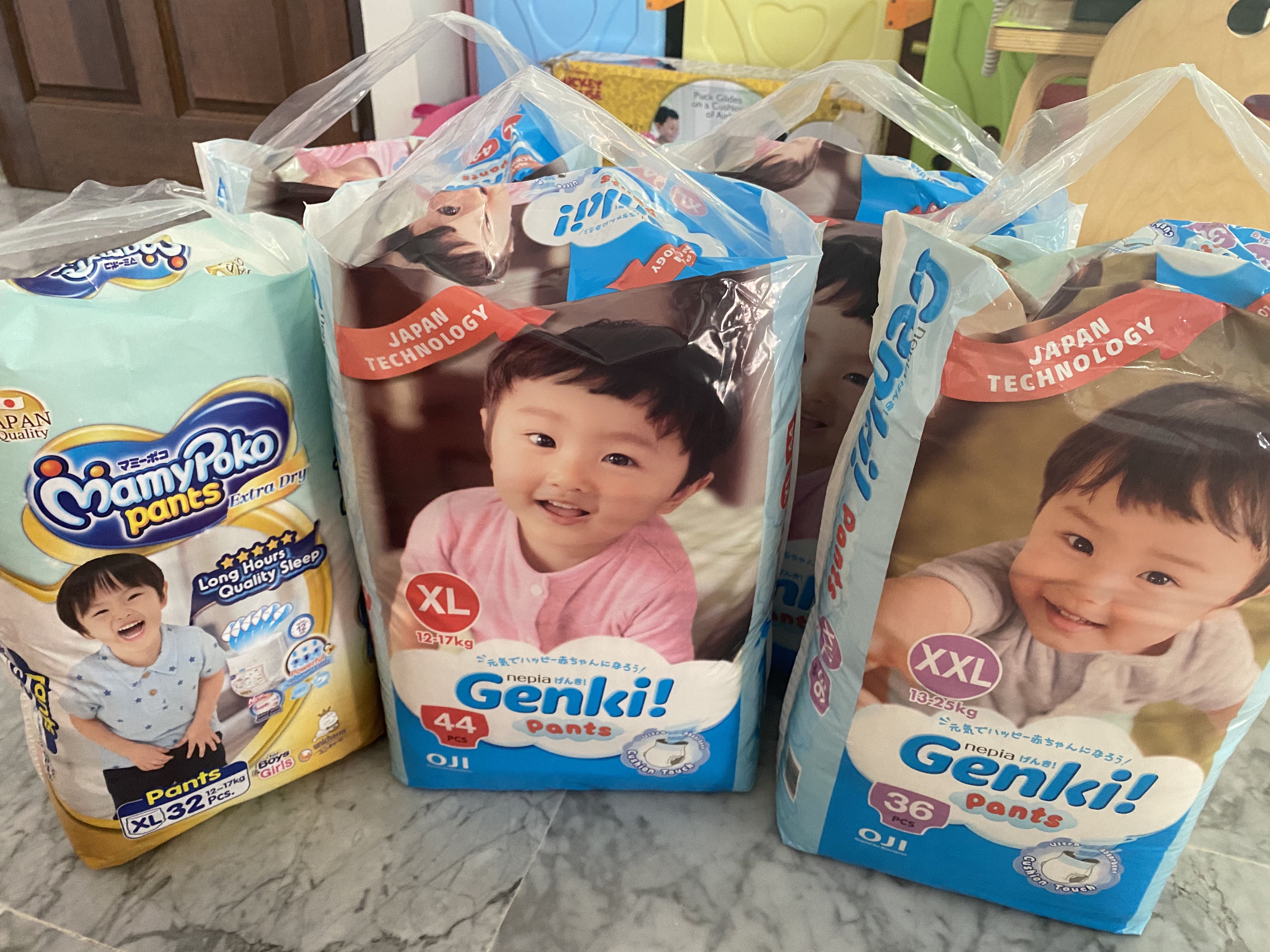 Brand new diapers Genki Mamy Poko, Babies & Kids, Bathing & Changing ...