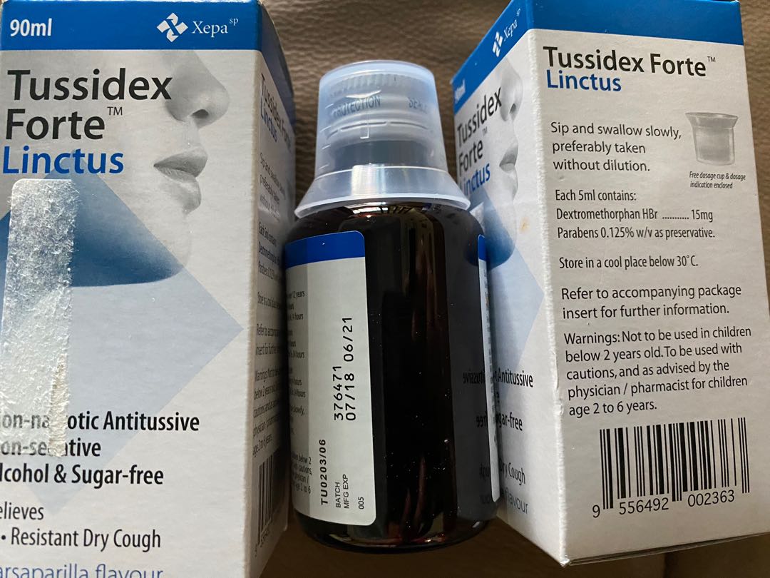 Cough mixture - Tussidex Forte Linctus, Babies & Kids, Baby Nursery ...