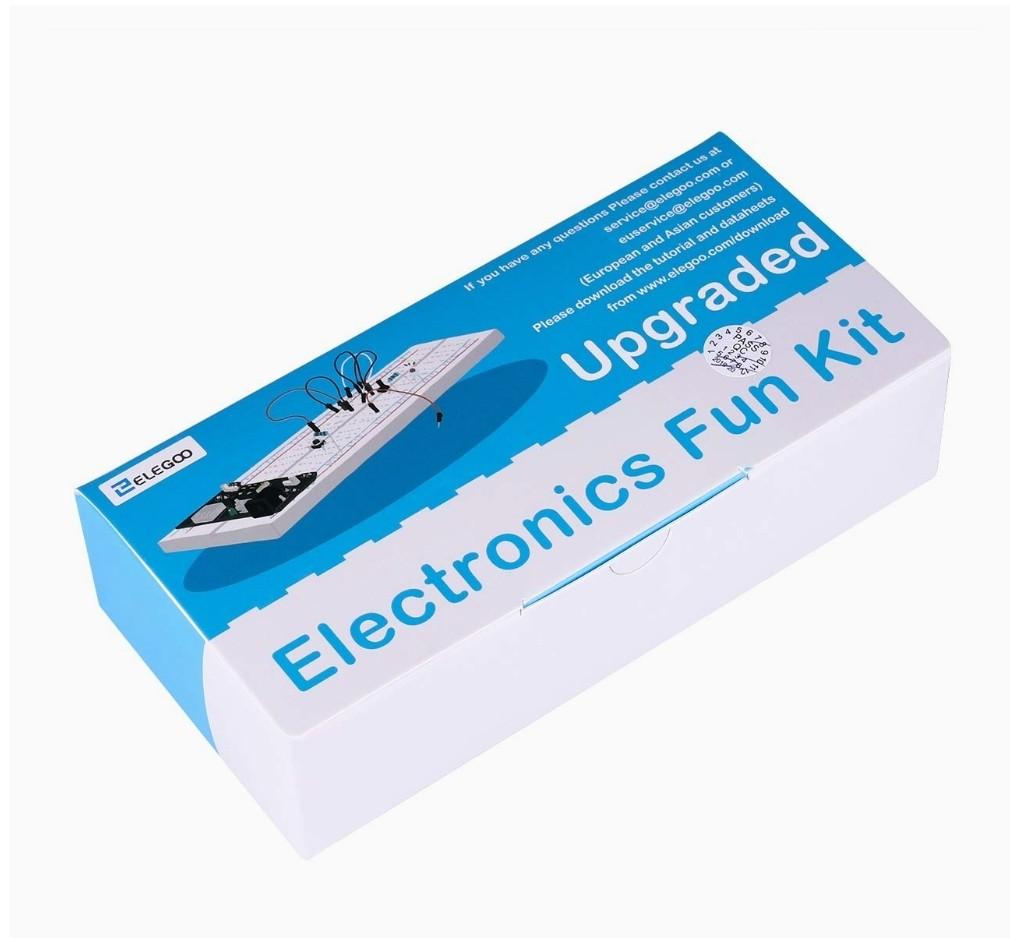 ELEGOO Upgraded Electronics Fun Kit w/Power Supply Module, Jumper Wire, Precision Potentiometer ...