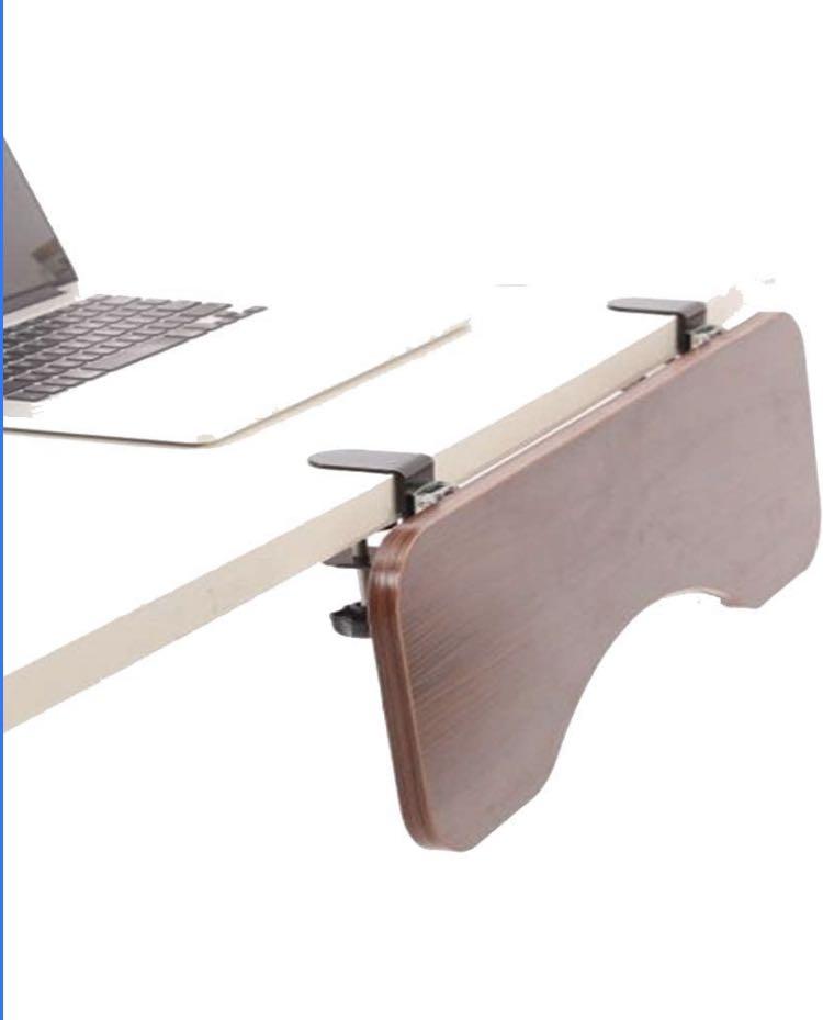 Ergonomics Desk Extender, Desktop Extension Board Punch-Free, Clamp-on ...