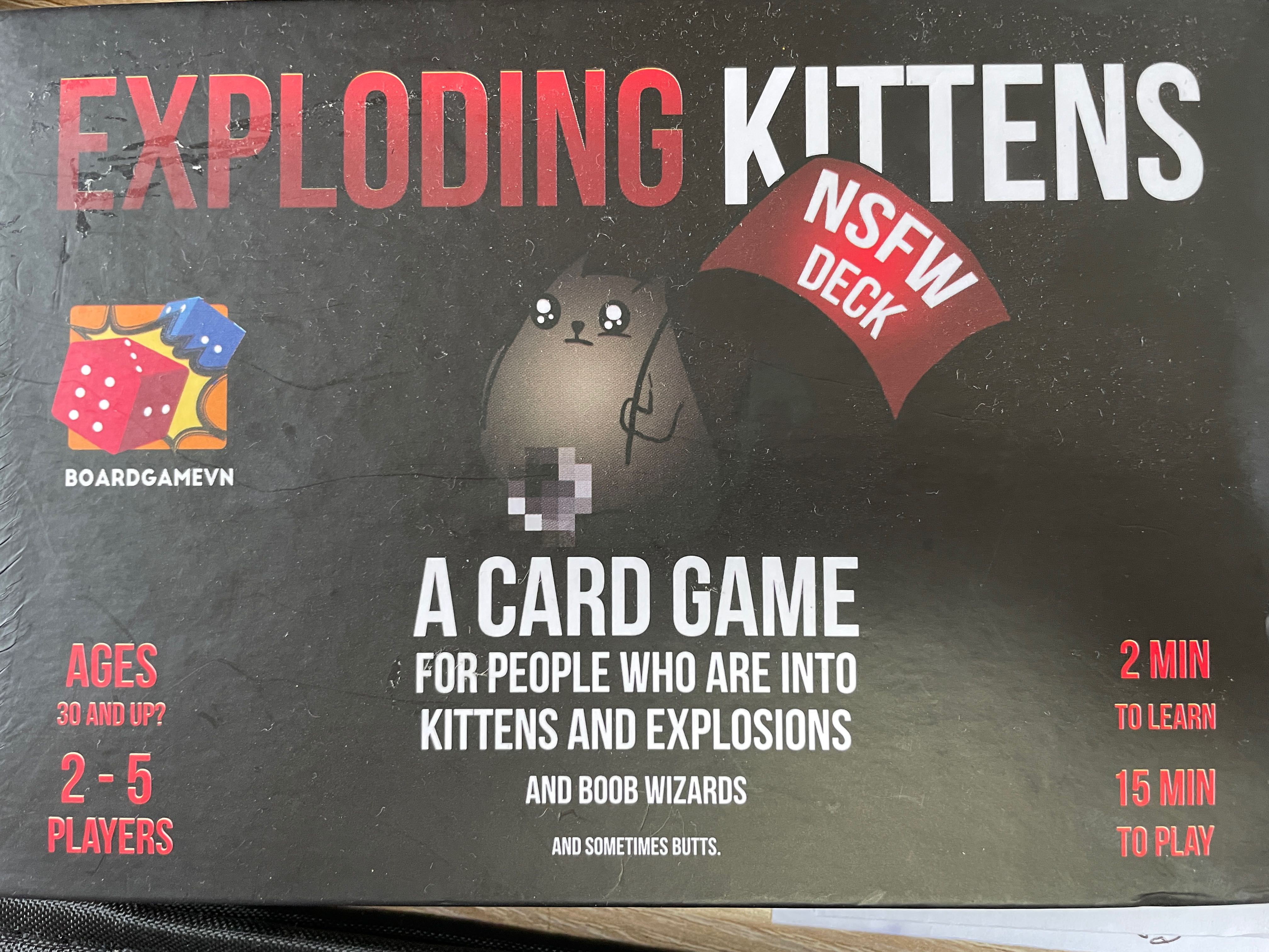 Exploding Kittens NSFW Deck, Hobbies & Toys, Toys & Games on Carousell