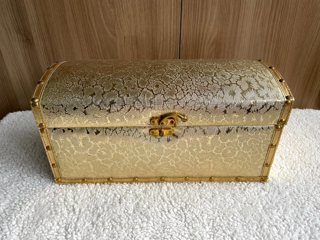 Gold Chest Box, Furniture & Home Living, Home Decor, Other Home Decor ...