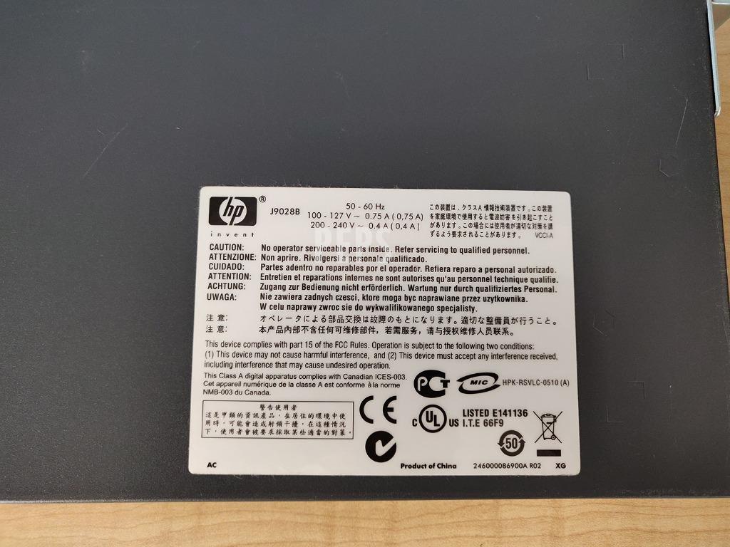 HP ProCurve Gigabit Managed (J9028B) 1800-24G 24-Port Enterprise ...