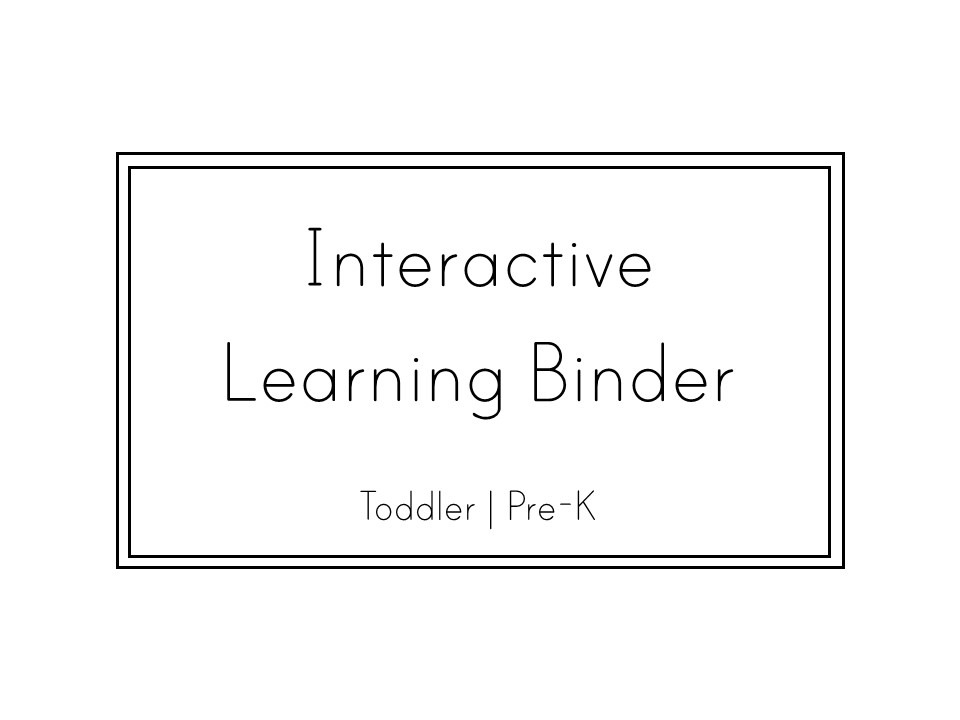 INTERACTIVE LEARNING BINDER/TODDLER BUSY BINDER, Hobbies & Toys, Toys ...
