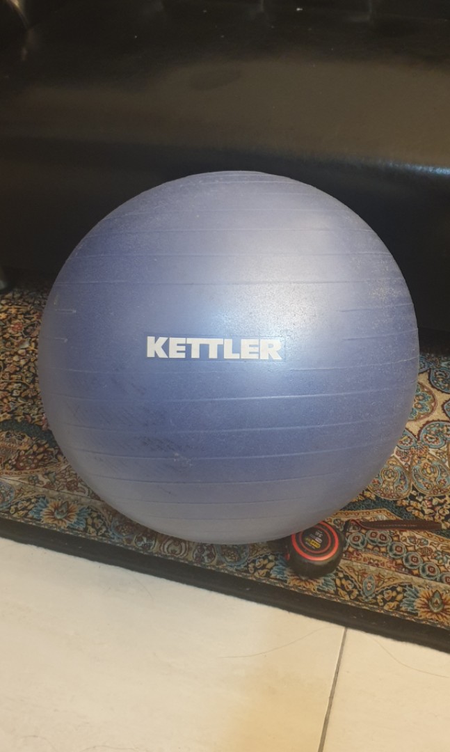 KETTLER Exercise Ball (55cm) with Hand Pump, Sports Equipment, Exercise ...