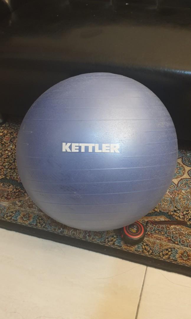 KETTLER Exercise Ball (55cm) with Hand Pump, Sports Equipment, Exercise ...