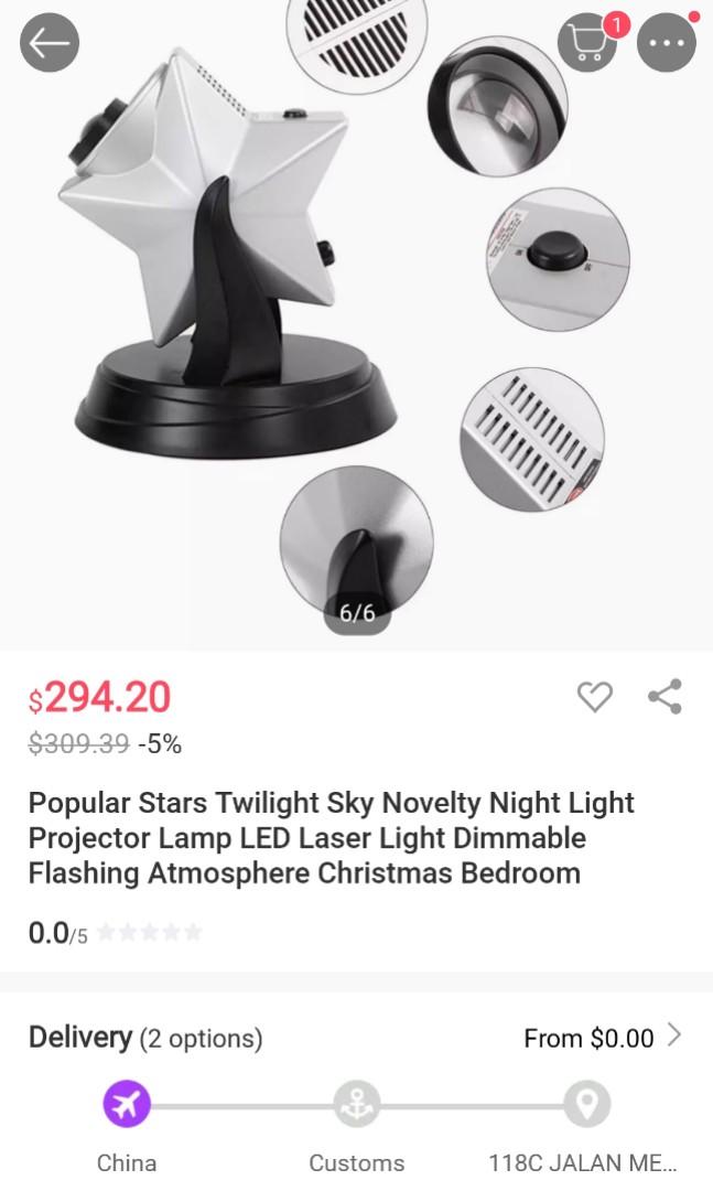 Laser Twilight Projector (LED) Light Star Projector, TV & Home ...