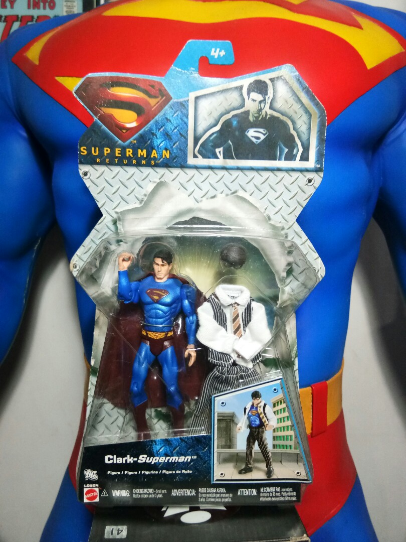 Mattel Superman Returns Silver Back Clark to Superman 6" Inch Action ...