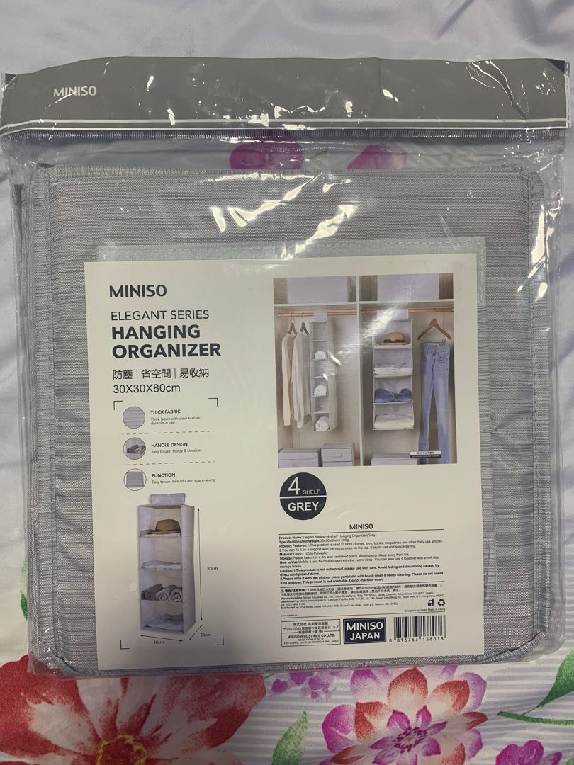 Miniso Hanging Organizer, Furniture & Home Living, Home Improvement ...