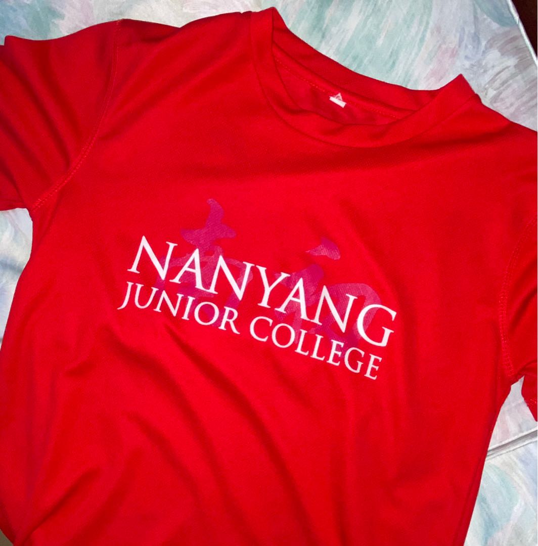 nanyang jc NYJC uniform collegiate red t shirt, Women's Fashion, Tops ...
