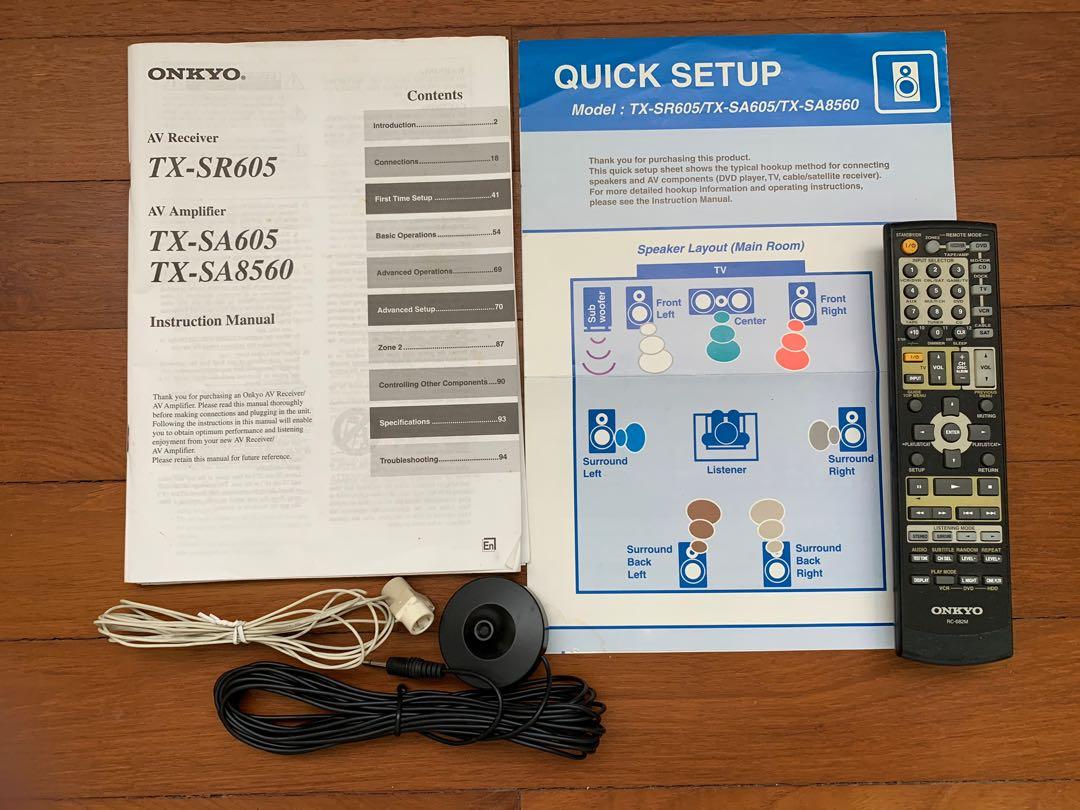 Onkyo TX-SR605 7.1 Channel High End AV Receiver, Audio, Soundbars, Speakers & Amplifiers on ...