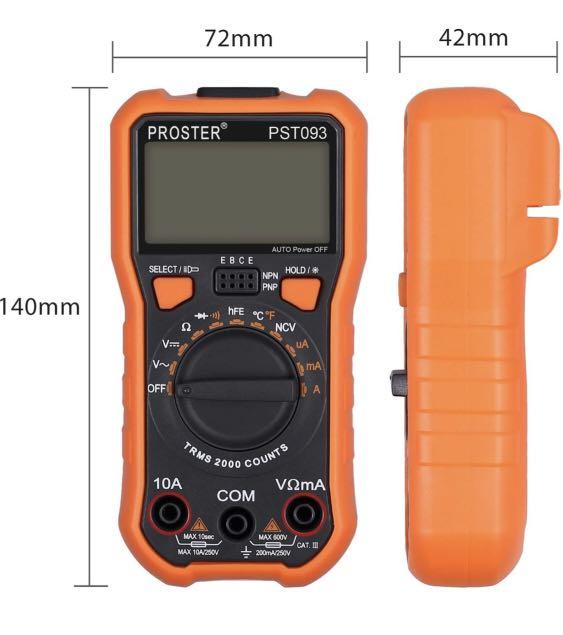 Pocket Digital Multimeter Auto Ranging Digital Multimeters Digital ...