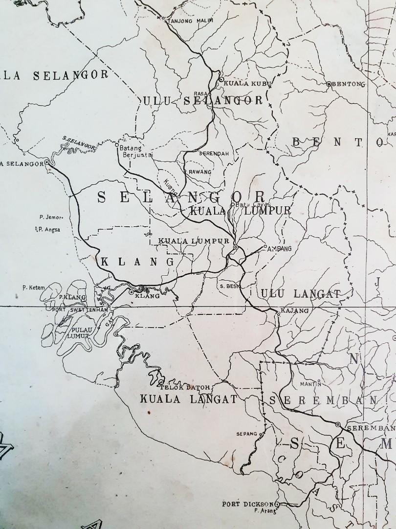 Rare Pre-War Malaya Japanese Orignal Map 91 x 70. ( Malaysia and ...