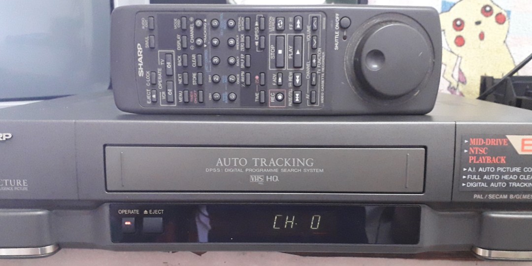 Sharp 2 Heads VHS/VCR/Video Cassette Player/Recorder, Electronics ...