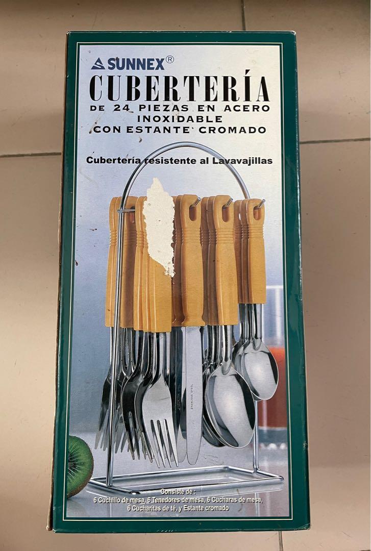 Sunnex 24 Pieces Cutlery Set Stainless Steel, Furniture & Home Living ...