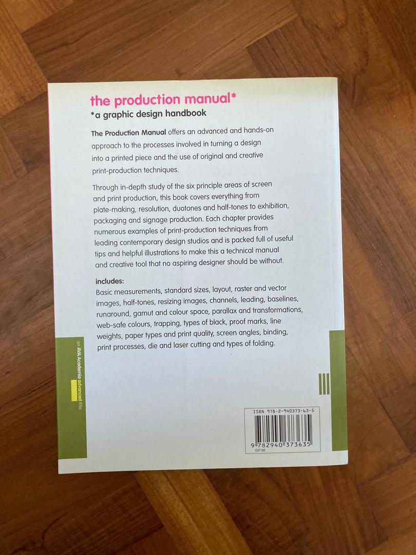 The production manual - A graphic design handbook, Hobbies & Toys ...