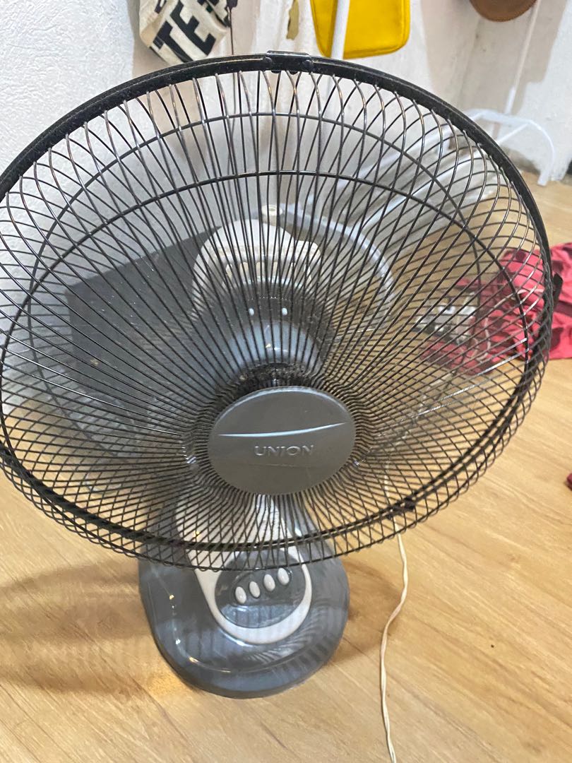 UNION GREY ELECTRIC FAN WITB RECEIPT 5 years warranty, Furniture & Home ...