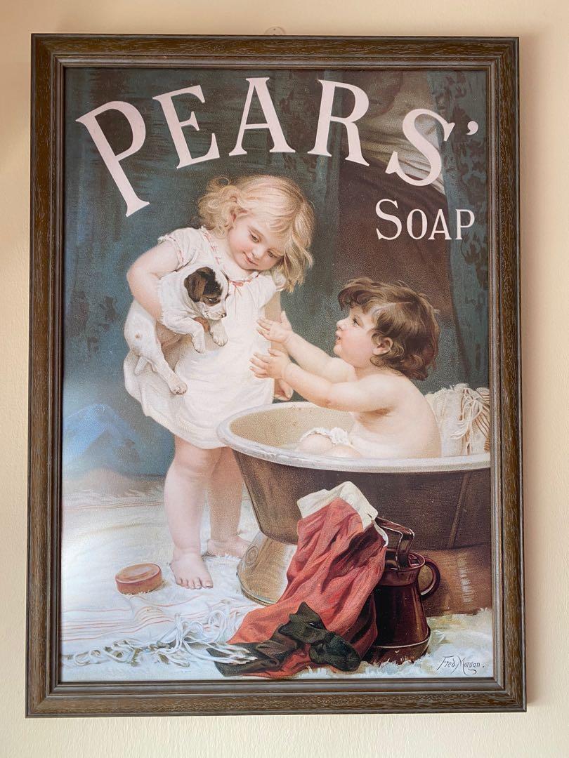 Beautiful Victorian Advertisement Poster with frame, Furniture & Home ...