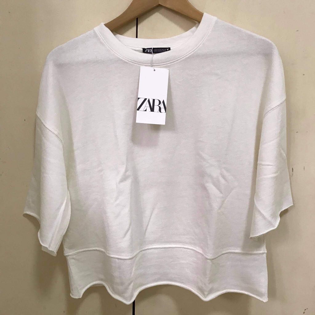 Zara White Boxy Top, Women's Fashion, Tops, Others Tops on Carousell