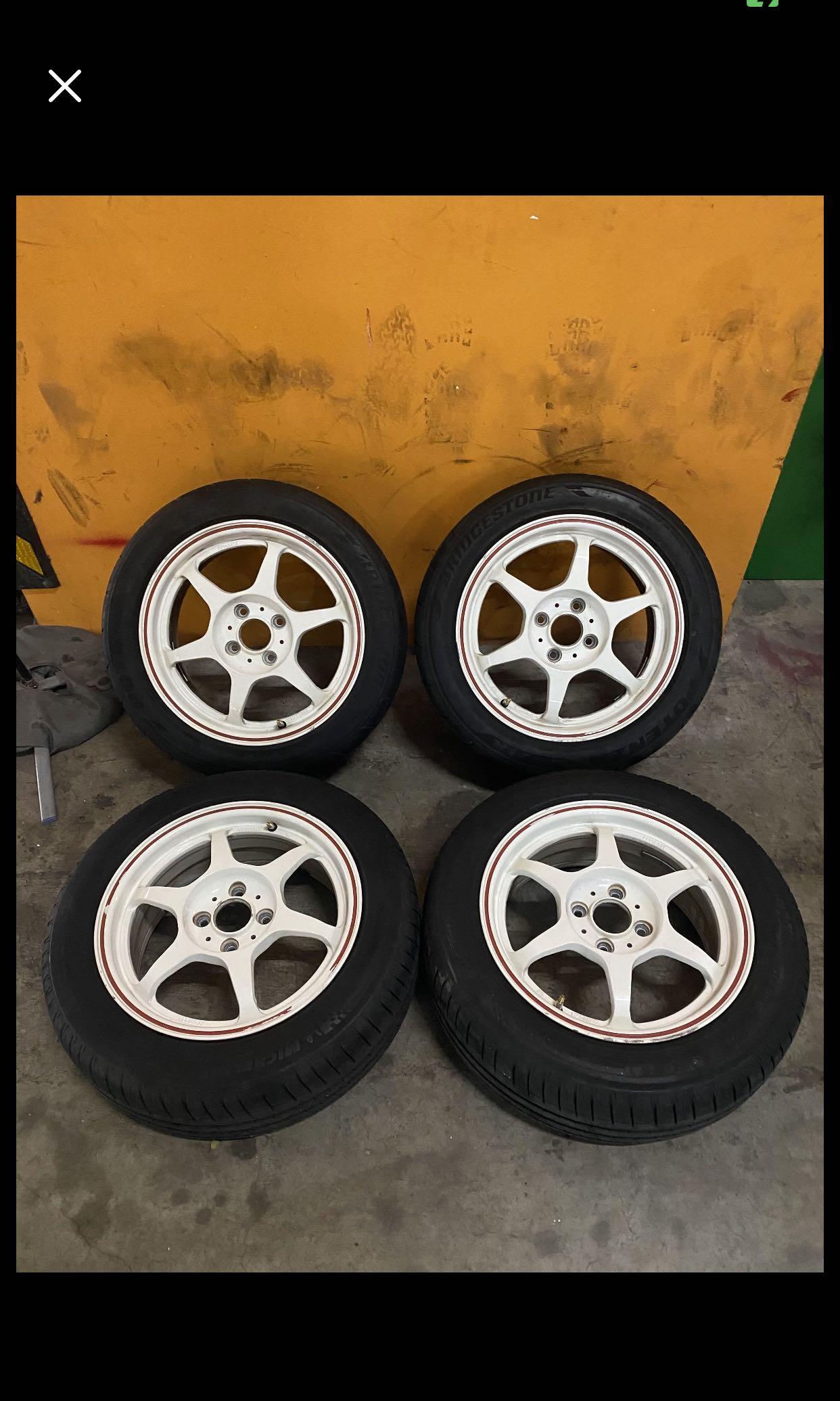 15 inch white ssr type c rep rim 4x100, Car Accessories, Tyres & Rims ...