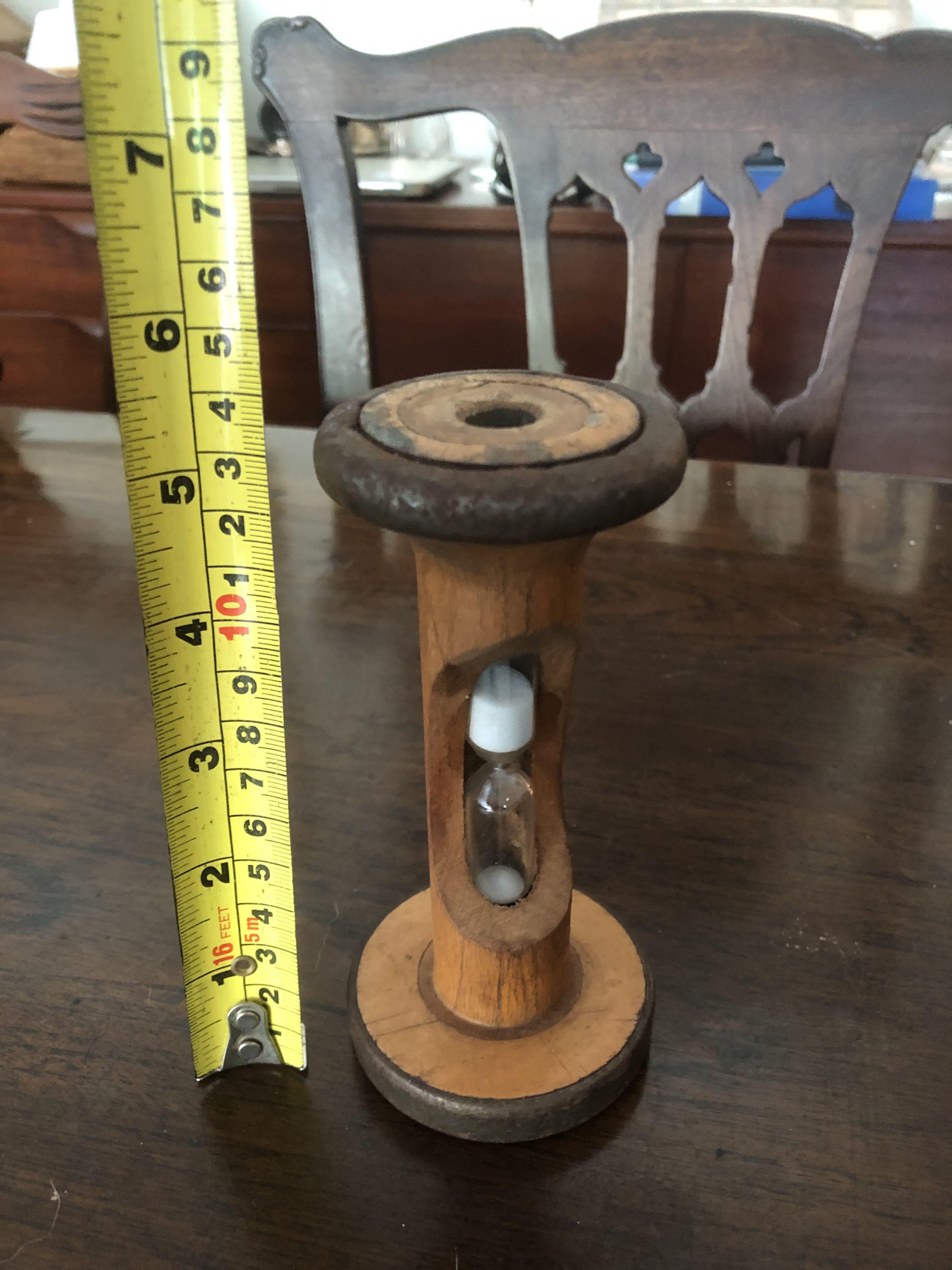 Antique English Original Mill Bobbin converted into egg timer ...