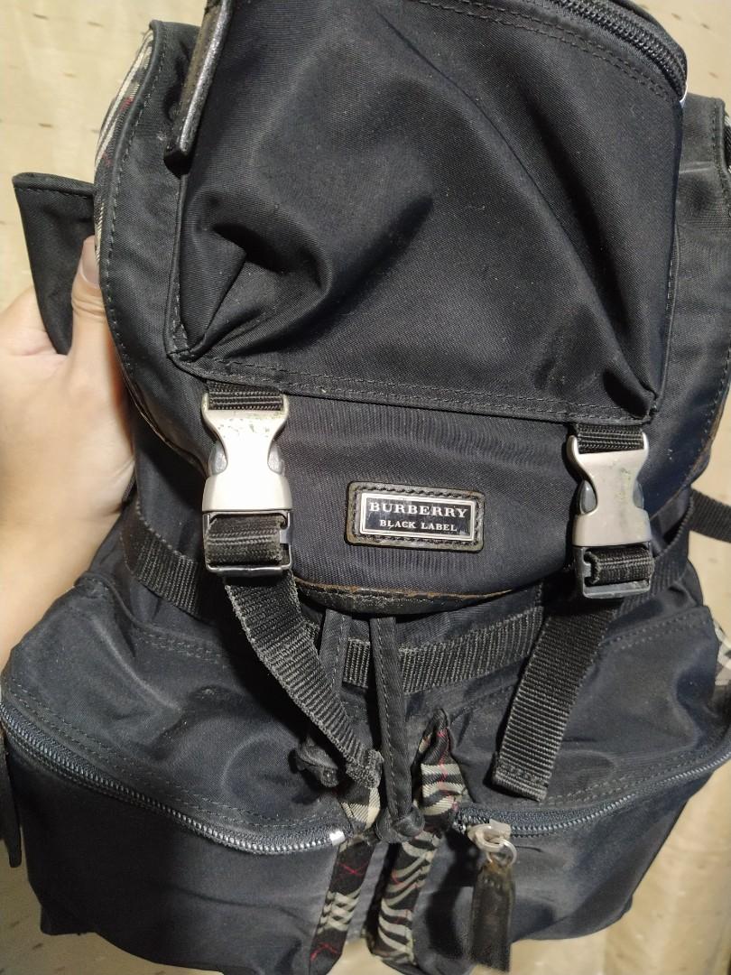 Burberry black label backpack, Luxury, Bags & Wallets on Carousell