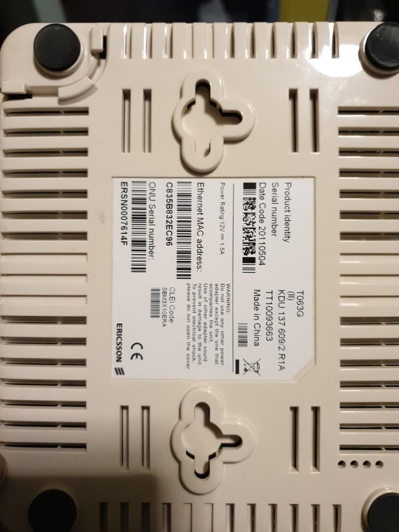 ERICSSON T063 Fibre Optic Modem, Computers & Tech, Parts & Accessories ...