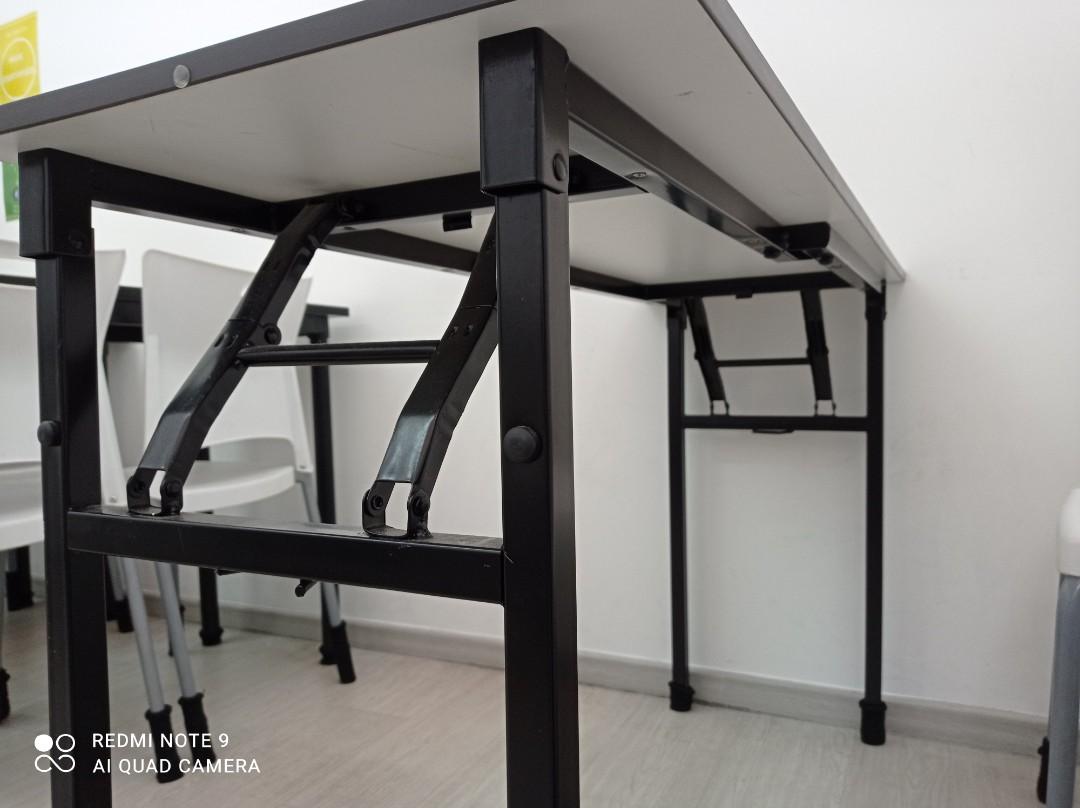 Foldable 2 seater study table, Furniture, Tables & Chairs on Carousell