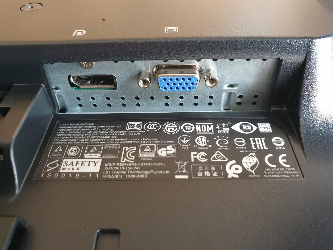 HP 20 inch Monitor P202, Computers & Tech, Parts & Accessories, Monitor ...