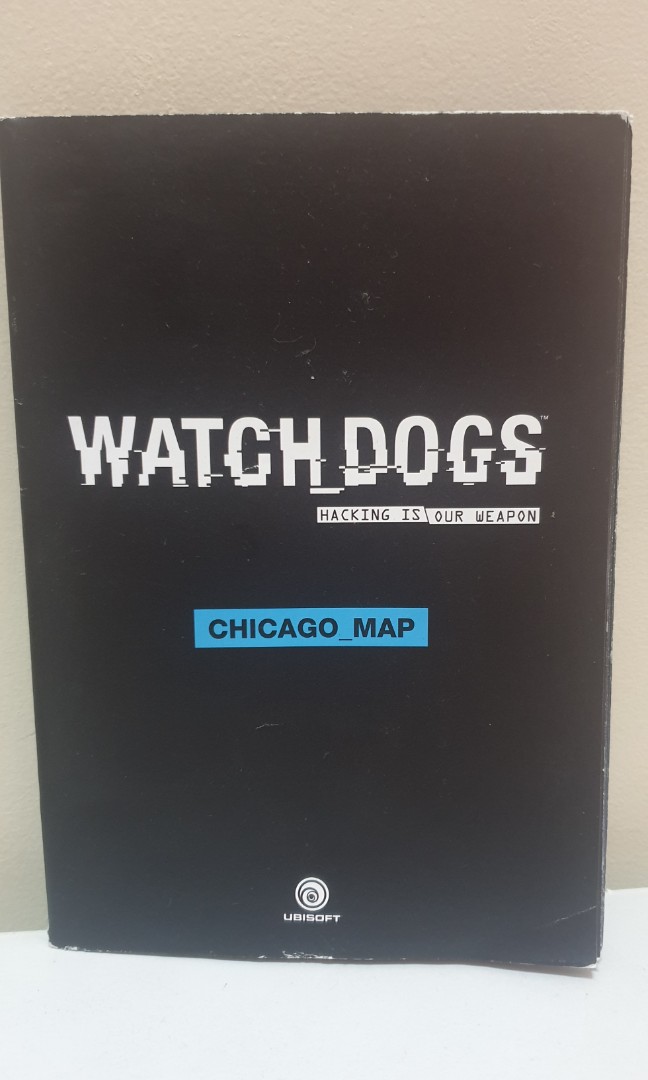 Limited Edition Watch Dogs 1 Chicago Map, Video Gaming, Gaming ...