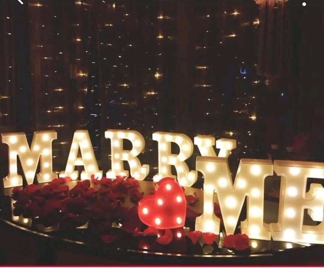 Marry Me LED prop for sale (with Heart Shaped LED), Hobbies & Toys ...