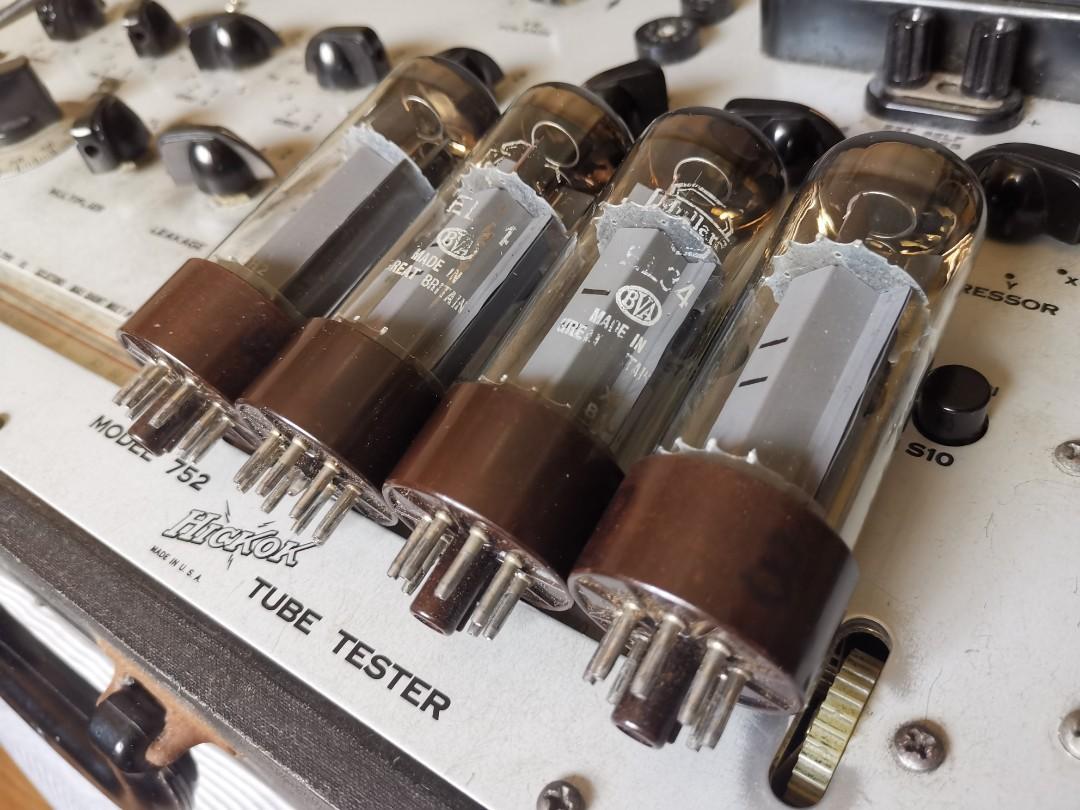 Matched Quad Set (4) Mullard EL34 - Xf1 Type Fat Base, Audio, Other Audio Equipment on Carousell