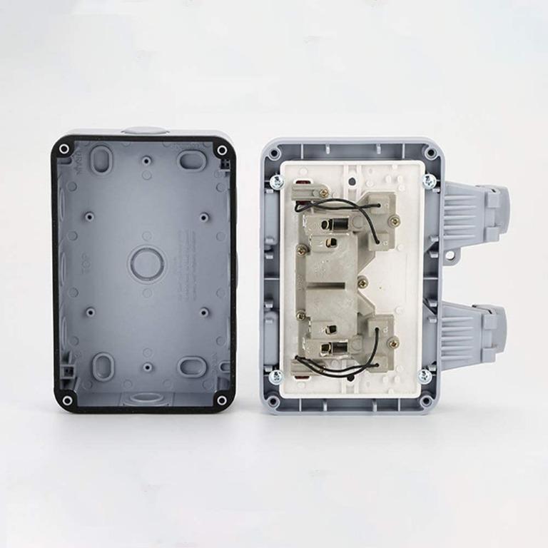 Outdoor Sockets Waterproof Double Socket, Wall Electrical Outlets, IP66 ... Outdoor Sockets Waterproof Double Socket, Wall Electrical Outlets, IP66 ...