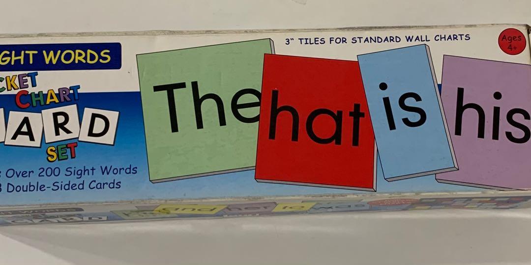 Sight words pocket chart card set, Hobbies & Toys, Books & Magazines ...