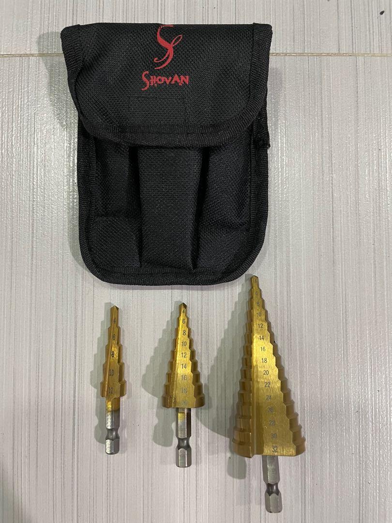 Ss shovan HSS Step Drill Bits Set High Speed Steel Step Drill Cone ...