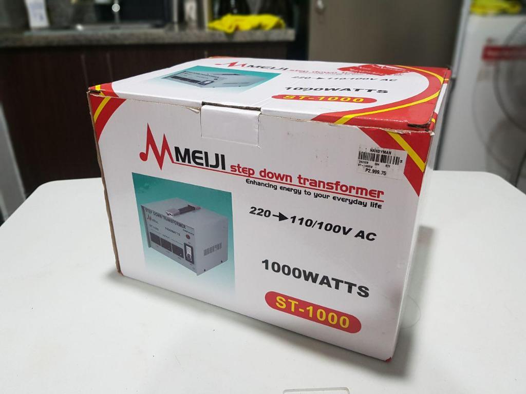 MEIJI Step Down Transformer (1000W), TV & Home Appliances, TV ...