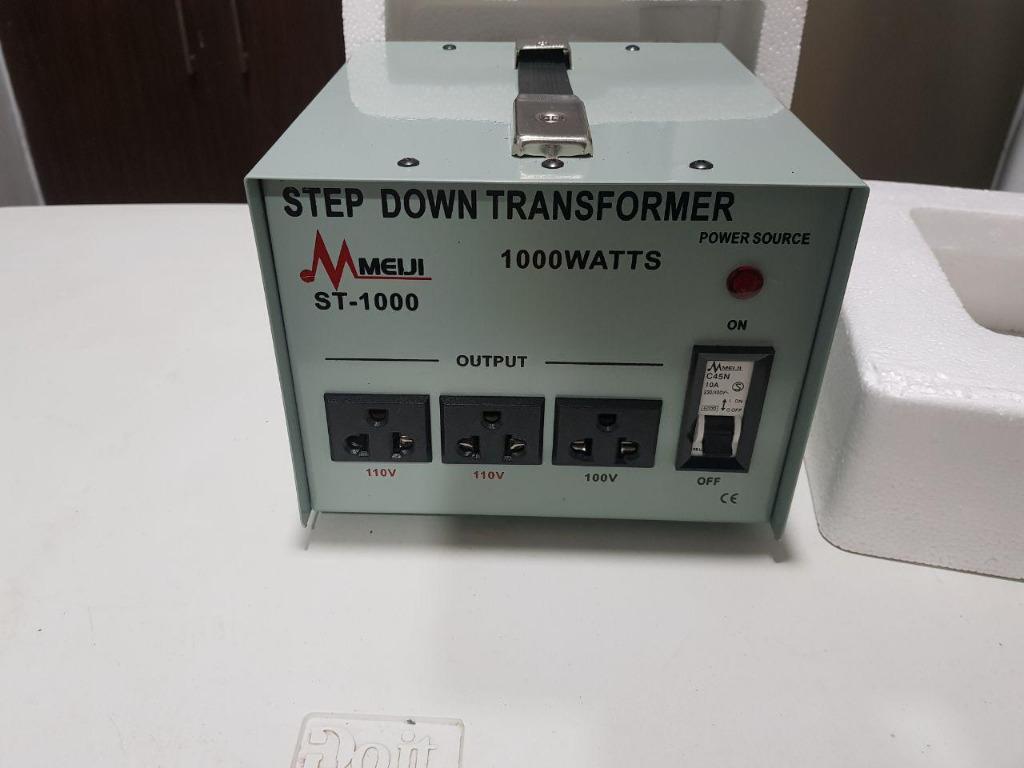 MEIJI Step Down Transformer (1000W), TV & Home Appliances, TV ...