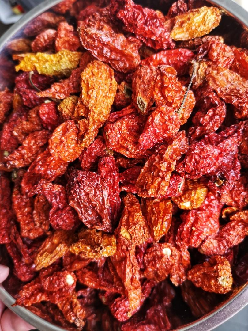 Sun Dried Ghost Peppers, Food & Drinks, Chilled & Frozen Food on Carousell