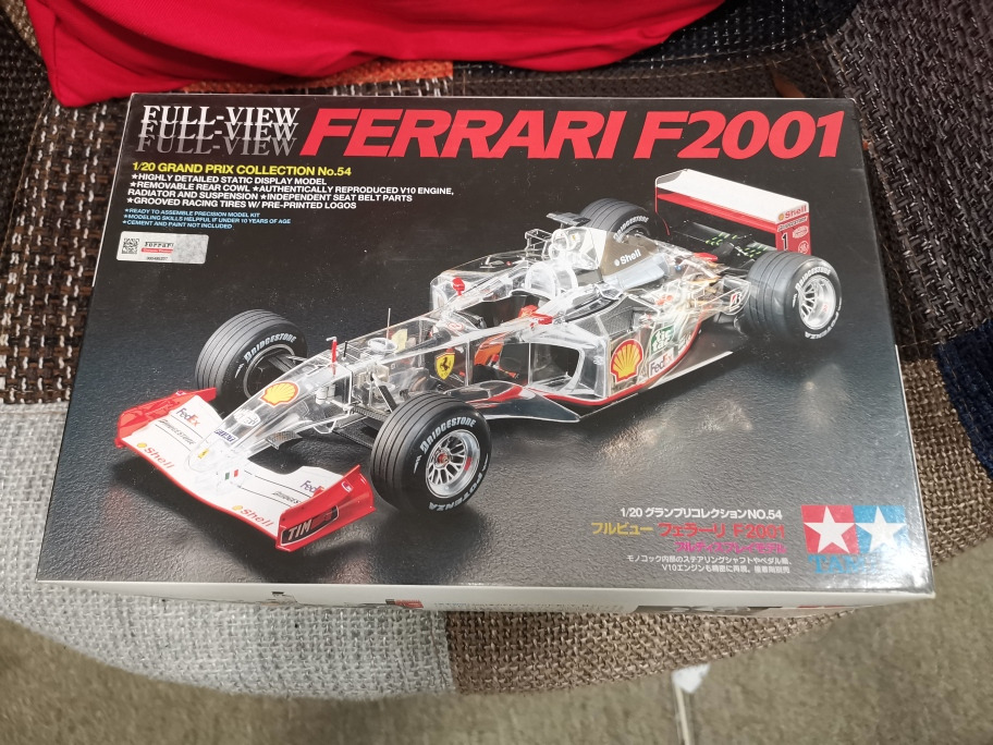 Tamiya 1/20 Full View Ferrari F2001 Grand Prix Collection , 興趣及遊戲, 收藏品及 ...