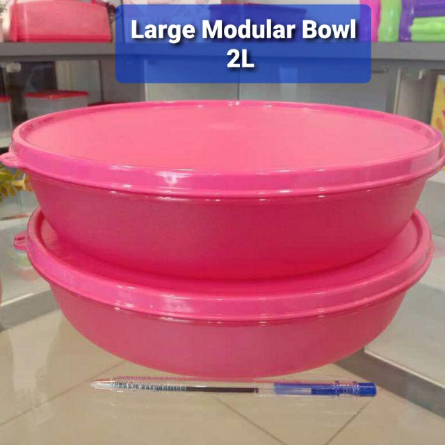 Tupperware Large Modular Bowl Size 2.Liter Pink Colour, Furniture ...