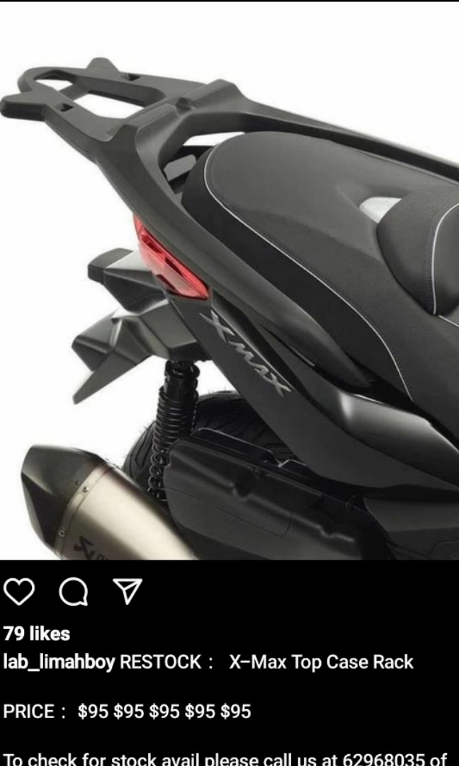 Xmax top case rack, Motorcycles, Motorcycle Accessories on Carousell