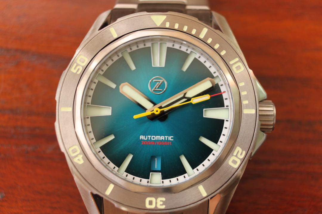 Zelos Swordfish Titanium 300m Teal Dial Dive Watch, Mobile Phones ...