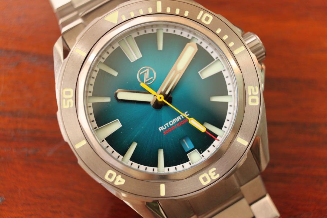 Zelos Swordfish Titanium 300m Teal Dial Dive Watch, Mobile Phones ...