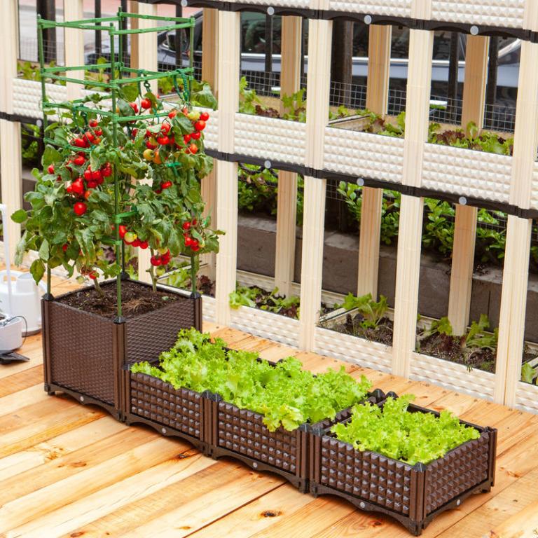 Balcony vegetable planting box outdoor courtyard roof indoor assembly ...